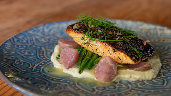 Pan Seared Salmon by Chef Shawn Jackson of The Guild